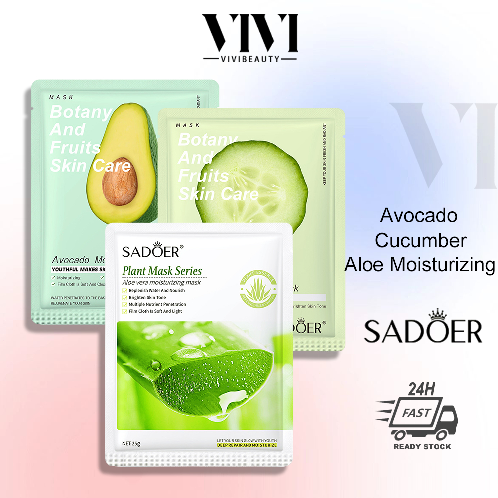 CNY SALE🔥SADOER Fruit Plant Extract Moisturizing Hydrating Facial Face Mask 25g | Shopee Malaysia