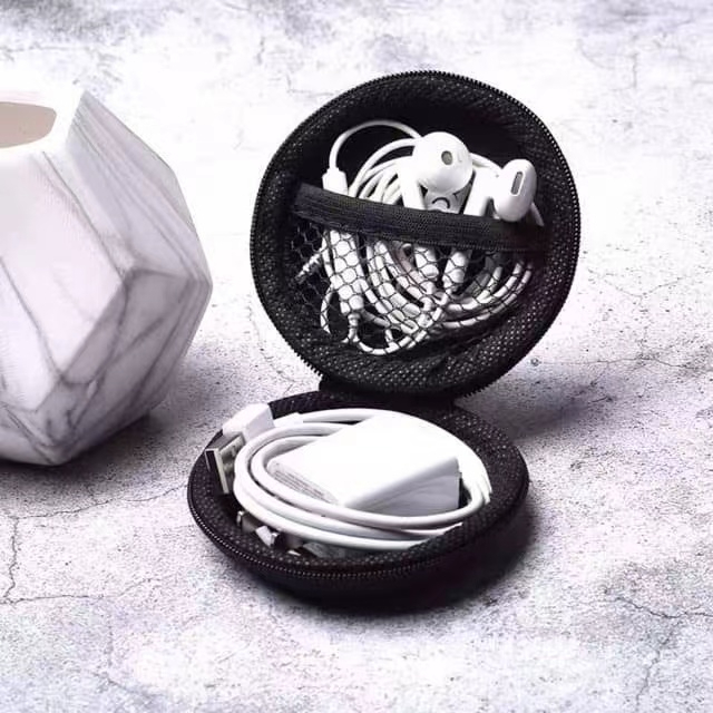 Portable Earphone Case Pouch Zipper Bag Travel Organizer EVA Earphone ...