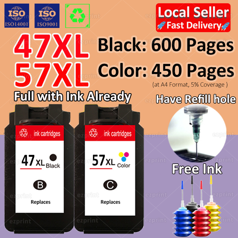 Compatible Canon PG 47 XL CL 57 XL Canon 47 Black Canon 47 Ink Canon 47 ...