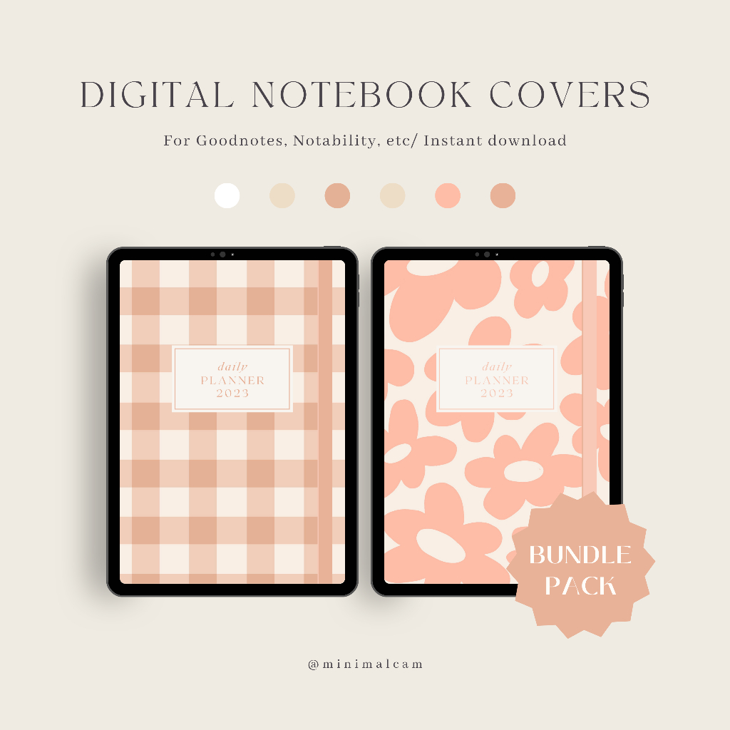 Digital Notebook Covers for Goodnotes and Notability, etc. Instant ...