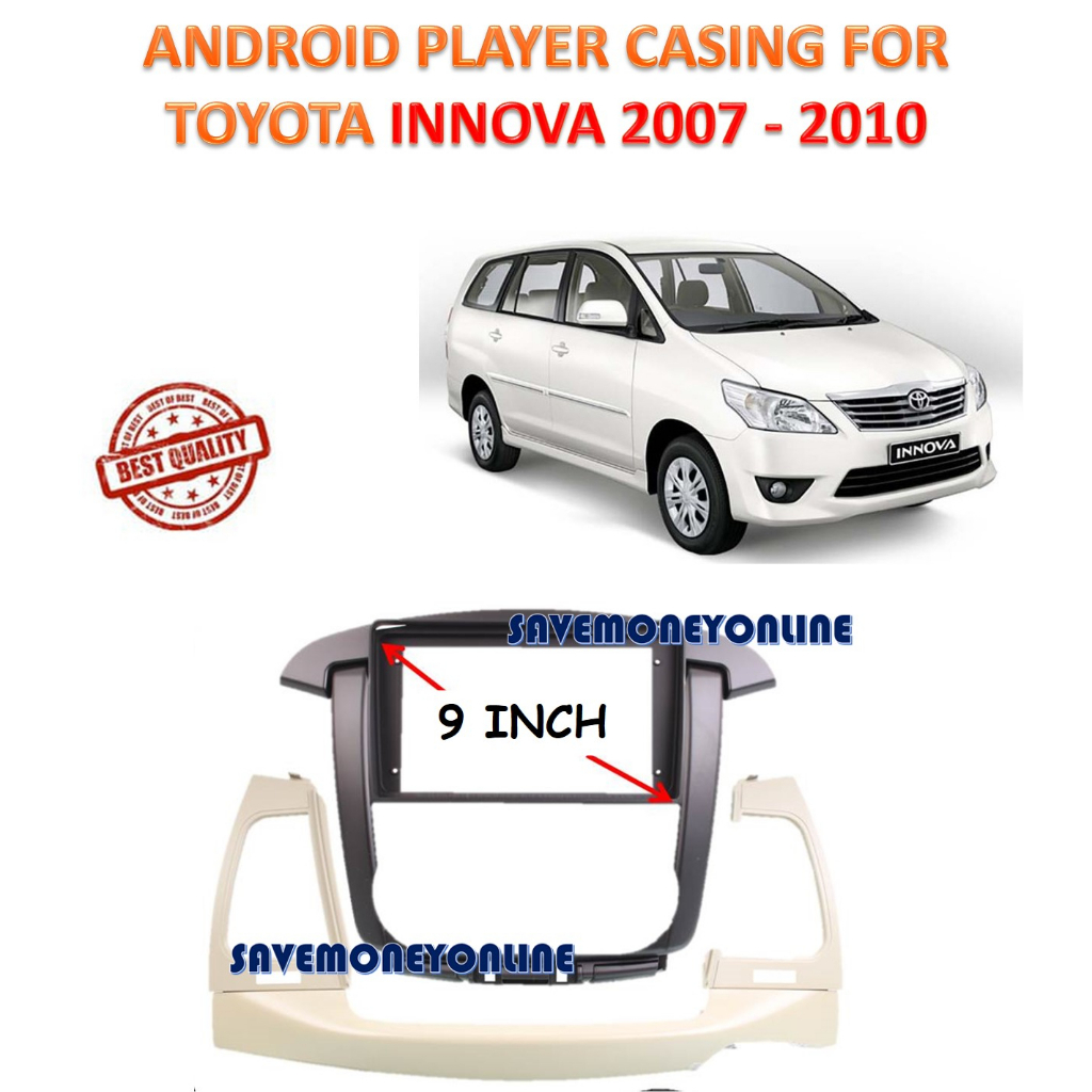 TOYOTA INNOVA 2007-2010 (AUTO / MANUAL) 9 INCH ANDROID PLAYER CASING ...
