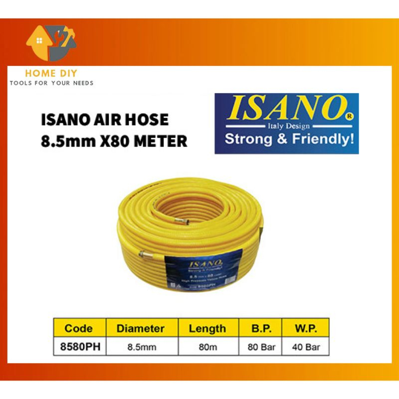 ISANO HIGH PRESSURE CHEMICAL HOSE / AIR HOSE 8.5mm X 80METER | Shopee ...