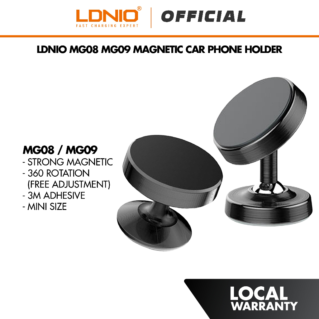 LDNIO Magnetic Car Phone Holder MG08 & MG09 Mini Car Holder with Metal ...