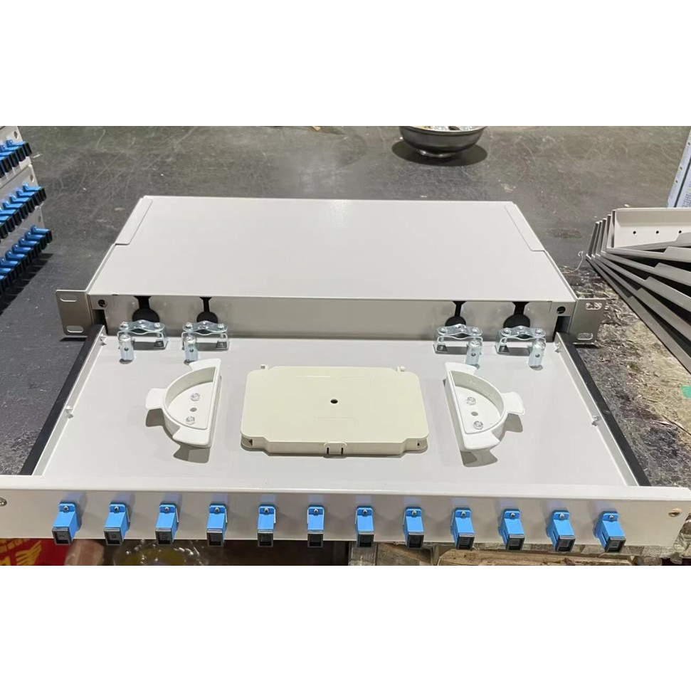 FTTH ODF sliding 12 Core Drawer Type Rack ( 19 in) Mounted ( low cost ...