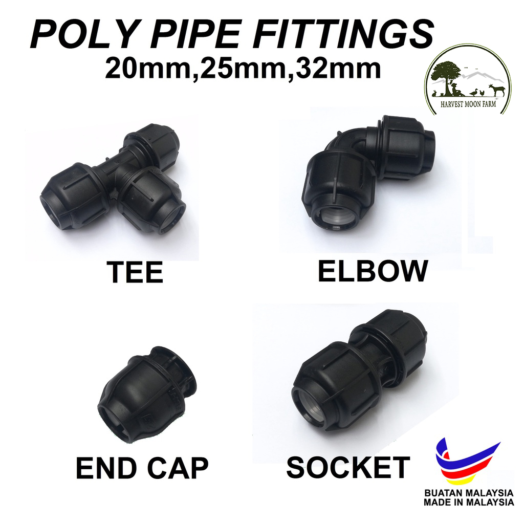 Poly Fitting 20mm / Hdpe Poly Fitting 20mm / Penyambung Poly / Penguin Brand PP Compression ...