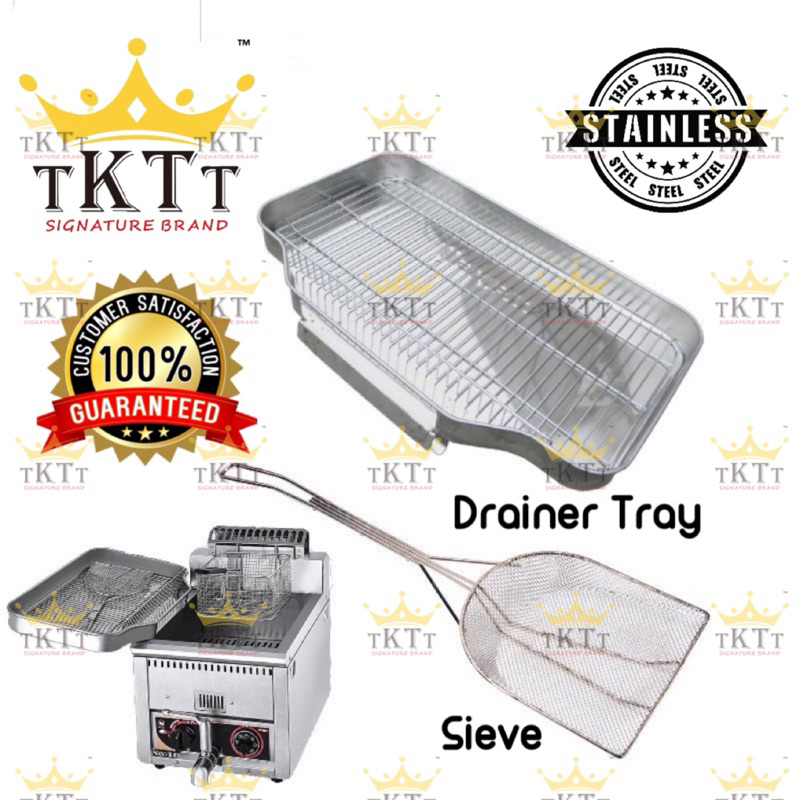 TKTT Taiwan Deep Fryer Side Drainer Tray Oil Flow Back Tray Filter ...