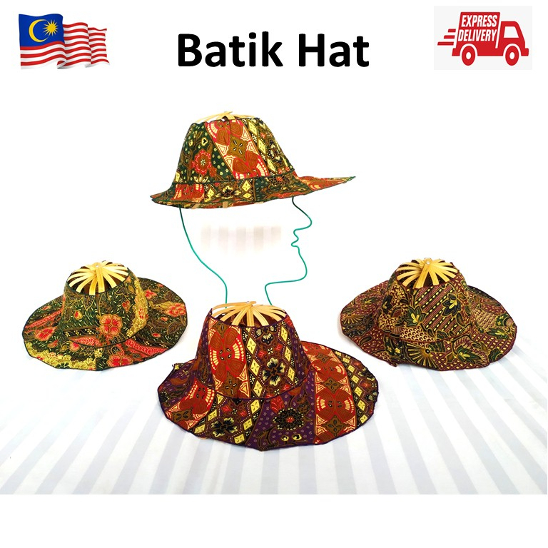 BATIK CLOTH HAT WITH VARIETY OF PATTERN & COLORS /TOPI KAIN BATIK ...