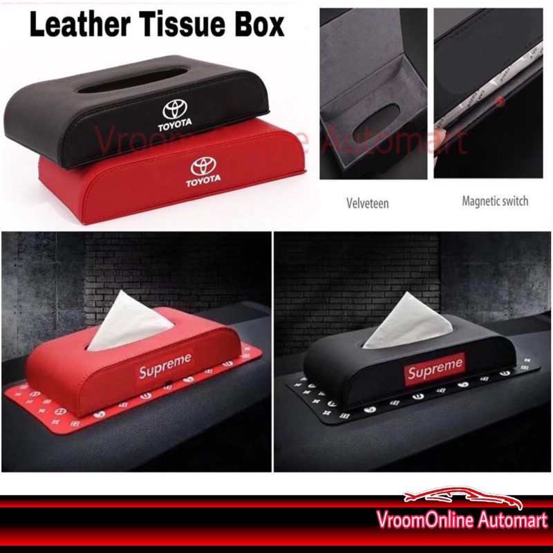Leather Car Tissue Box Holder Proton Perodua Honda Toyota iriz axia ...