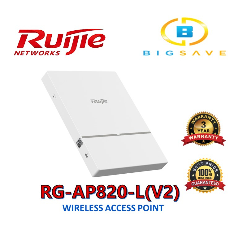 RUIJIE RG-AP820-L(V2) WI-FI 6 DUAL-RADIO 2.4 GBPS INDOOR ACCESS POINT ...