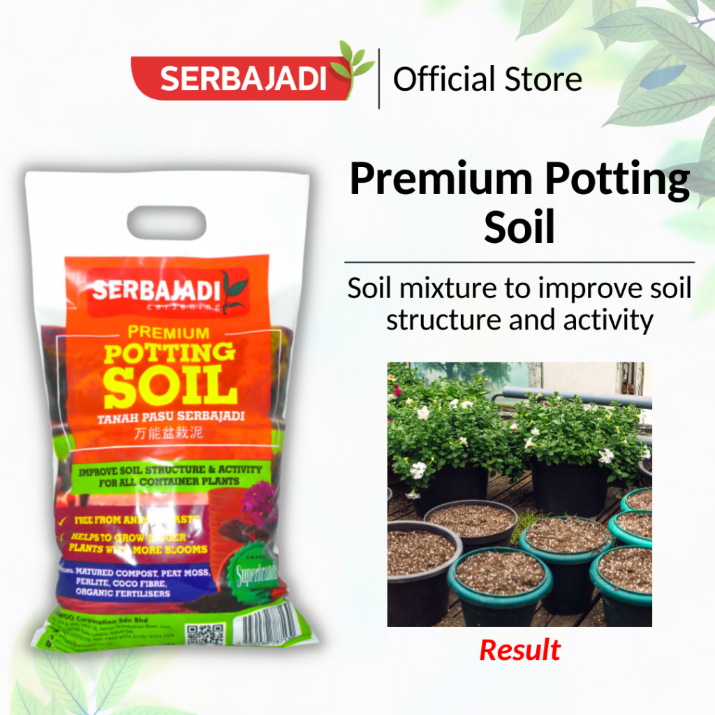 Serbajadi Premium Potting Soil/ Suitable Only for Pot Planting ...