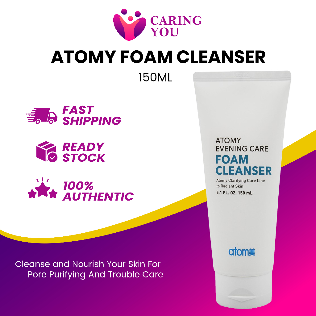 Atomy Evening Care Foam Cleanser艾多美洗脸霜150ml Skincare Face Wash Pencuci ...
