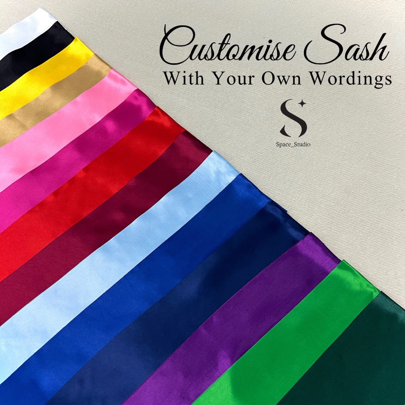 Customize Party Sash / Servis Custom Selempang / Adult / Child ...