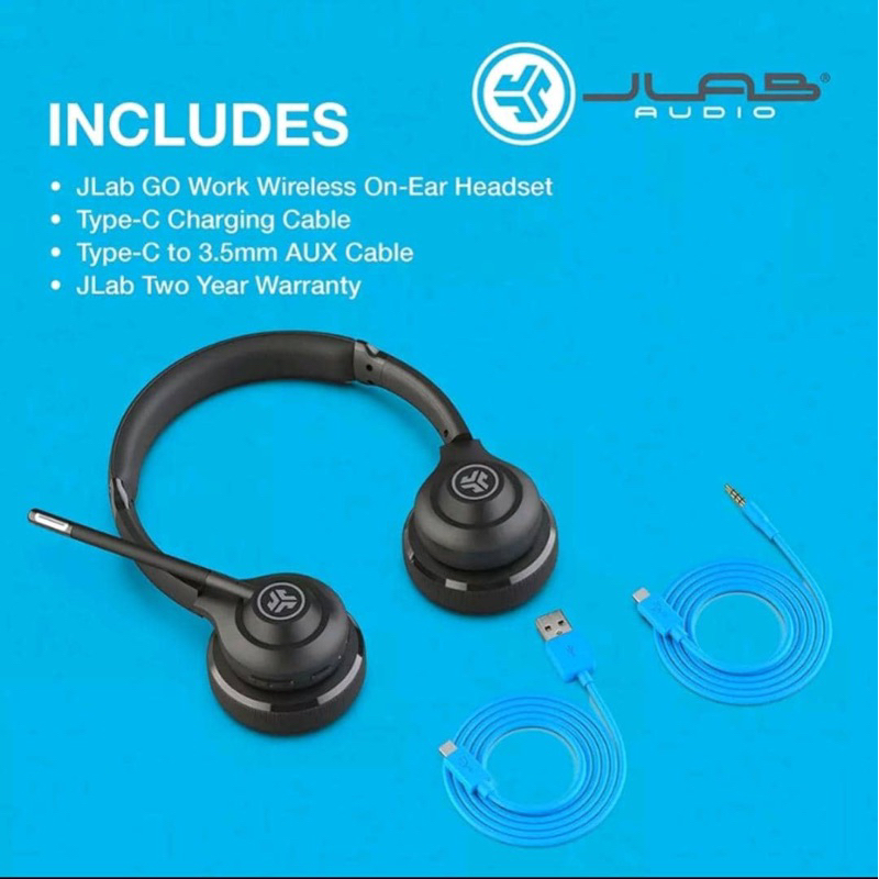 JLAB Go Work Wireless On-Ear Bluetooth Headset | Shopee Malaysia