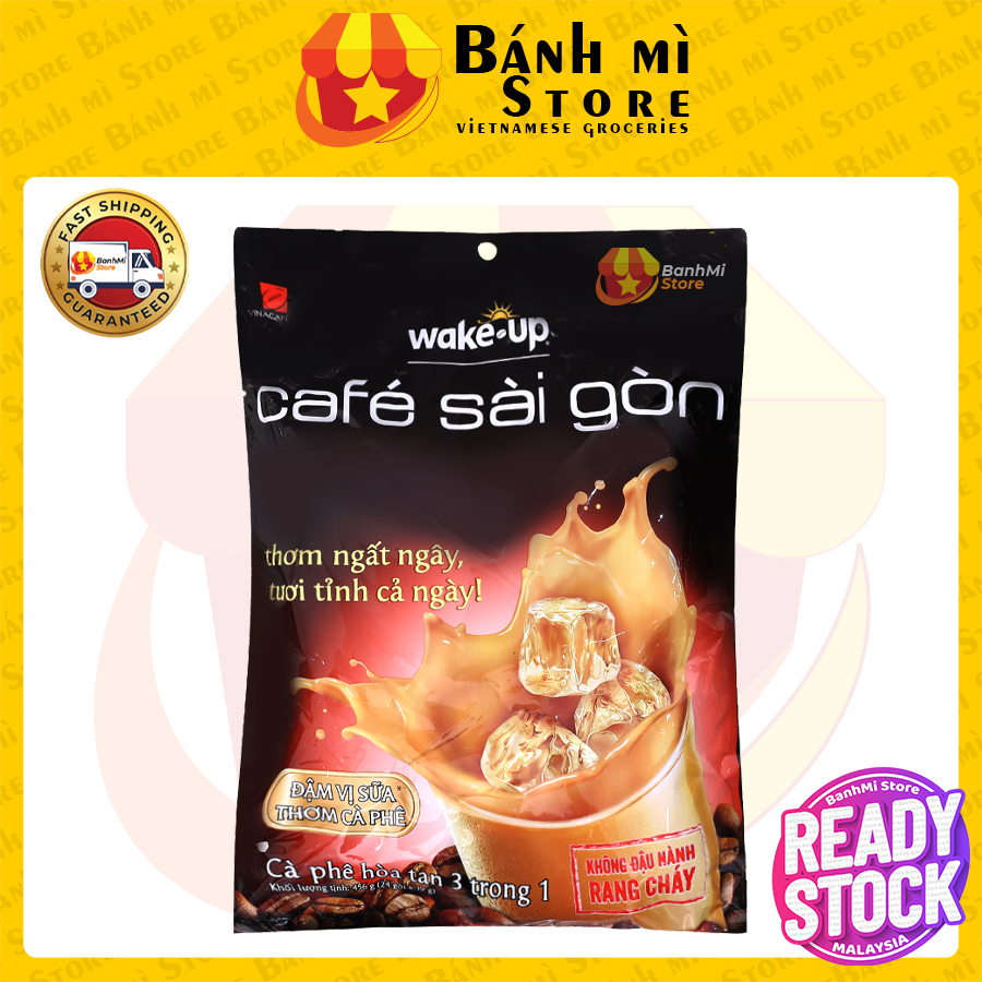 WAKE UP CAFE SAI GON 3 IN 1 VIETNAM INSTANT COFFEE 456G (24 PACK x 19G ...