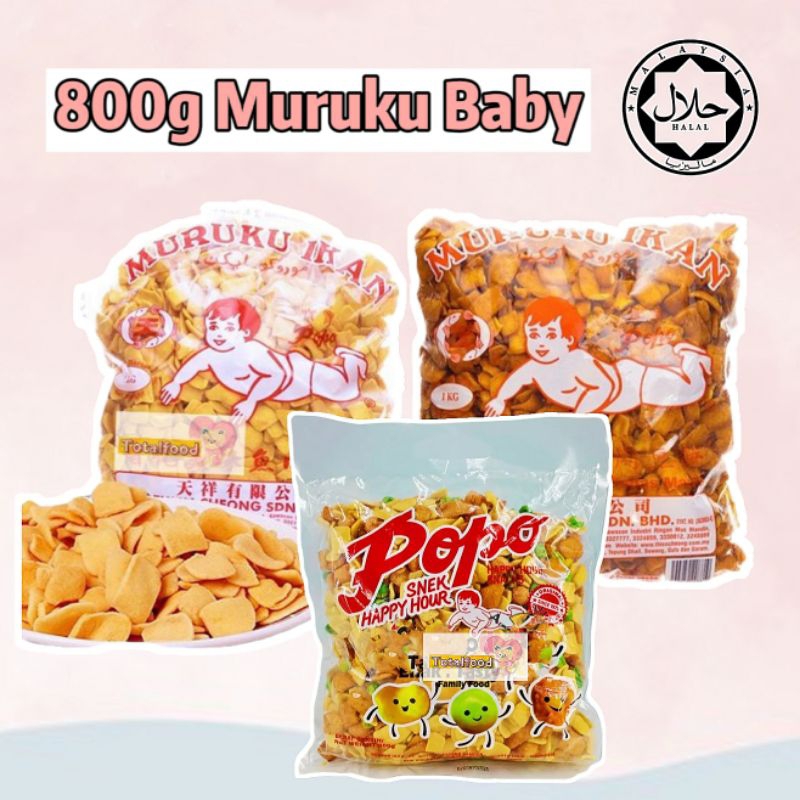 PoPo Muruku Ikan Biskut Snack [Original / Sweet & Spicy] 400g /800g ...