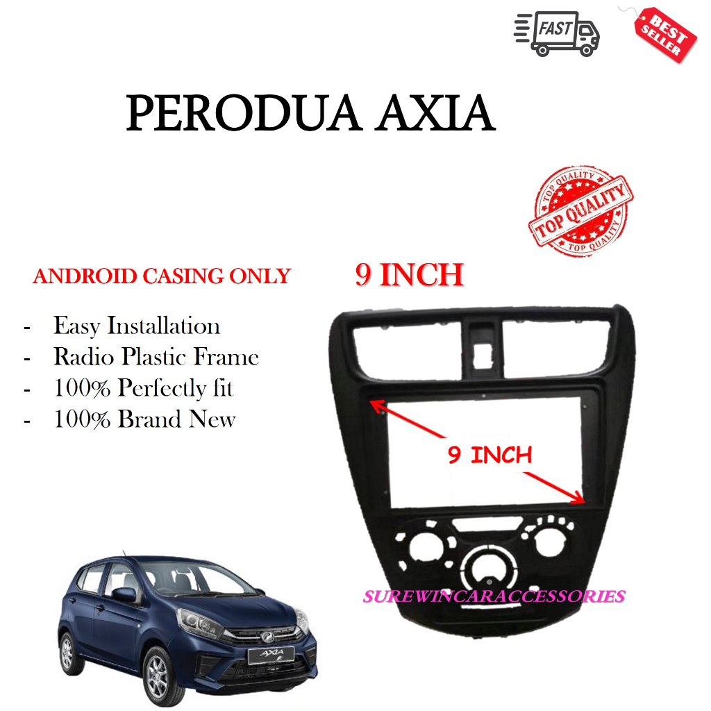 PERODUA AXIA 2014 - 2022 9 INCH ANDROID PLAYER CASING | Shopee Malaysia