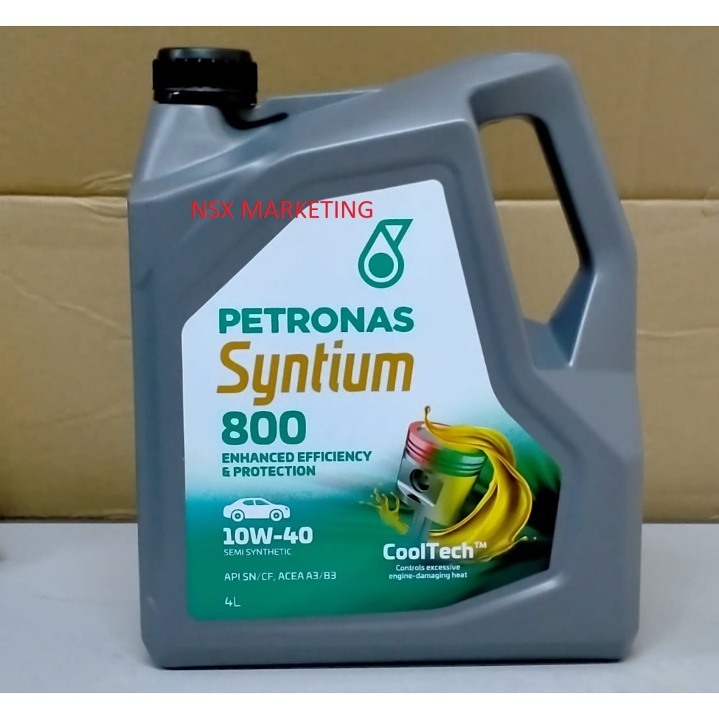 Petronas Syntium 800 Engine oil 10W40 4L Semi Synthetic SN/CF Black Oil ...