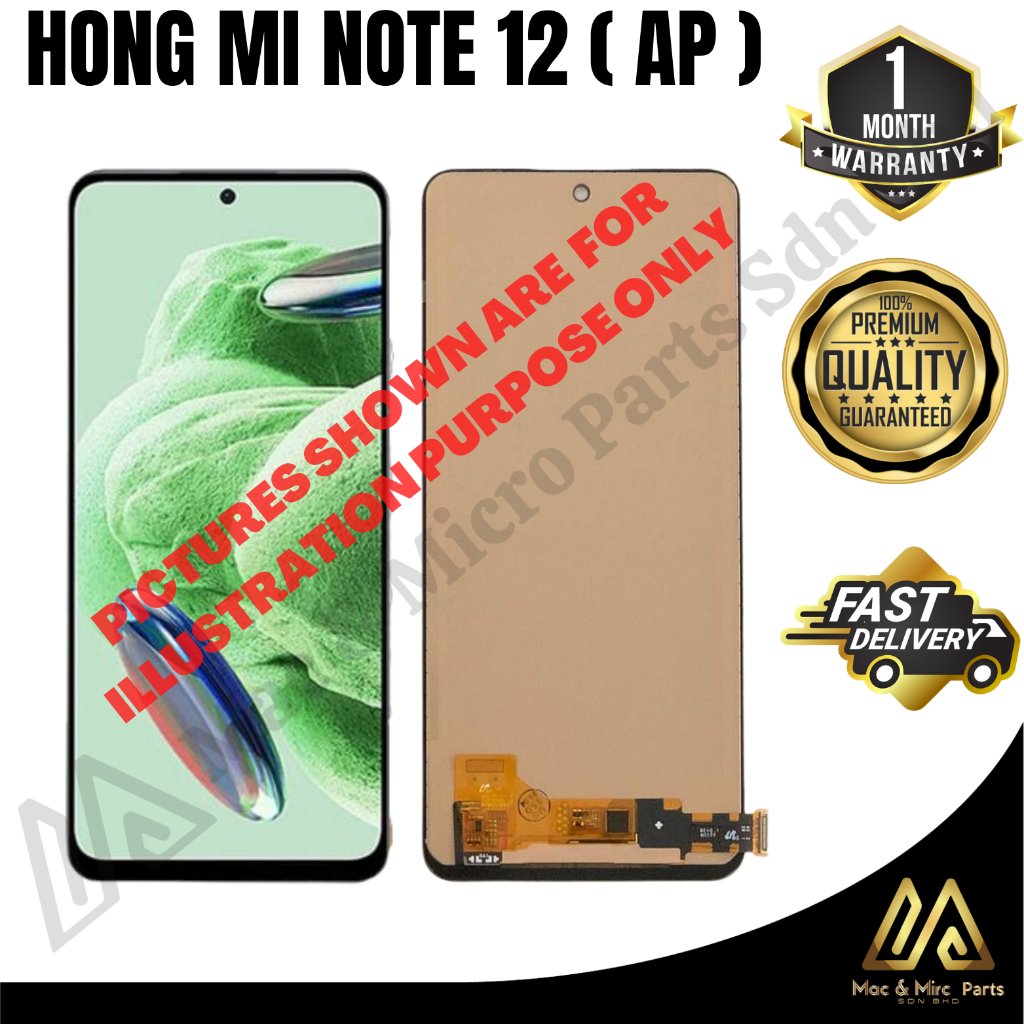 REDMI HONG MI NOTE 12 ( TFT AP ) LCD TFT Quality Touch Screen Digitizer ...