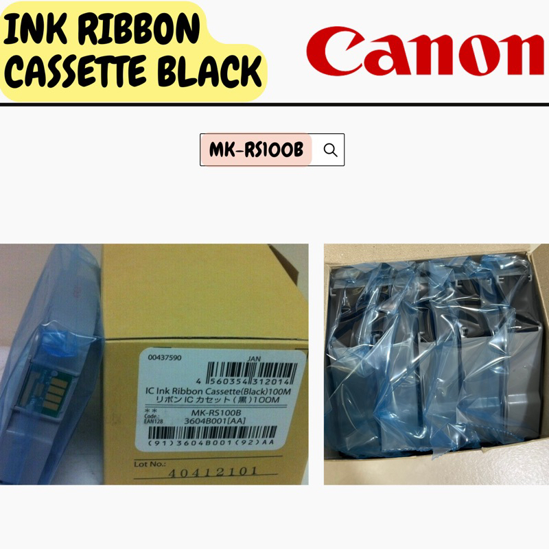 CANON MK-RS100B Ink Ribbon Cassette Black for MK1500/MK2600 CABLE ID PRINTER | Shopee Malaysia