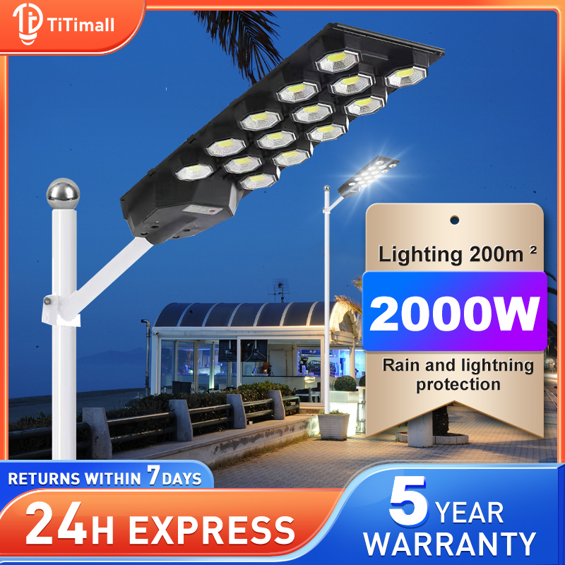 Solar Light Outdoor Lighting 2000W Lampu Solar Outdoor Lighting IP67 ...