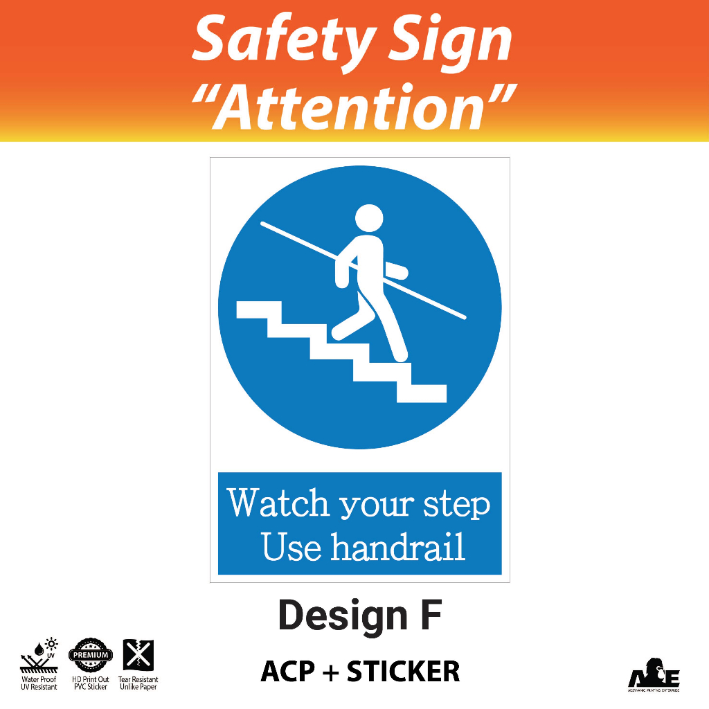 Attention Safety Sign | 安全提示板 | Perhatian Tanda Keselamatan | Safety ...