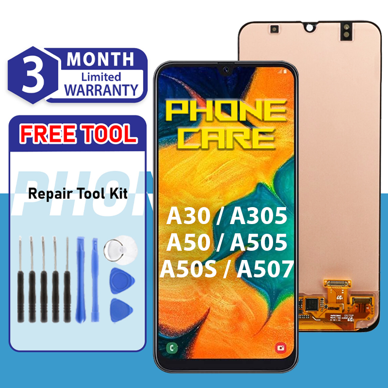 COMPATIBLE FOR SAMSUNG A30 / A305 / A50 / A505 / A50S / A507 INCELL TFT LCD TOUCH SCREEN ...