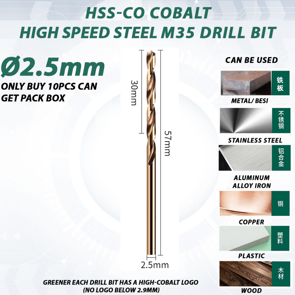 Drill Bit. HSS-Co Drill Bit Set. Mata Drill Besi. Drill Bit Metal ...