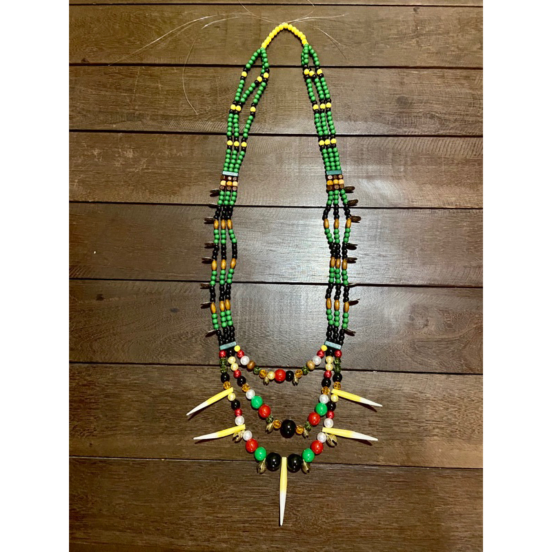 BN0023 Beautiful Sarawak Bidayuh Erthnic Traditional Costume Long Bead ...