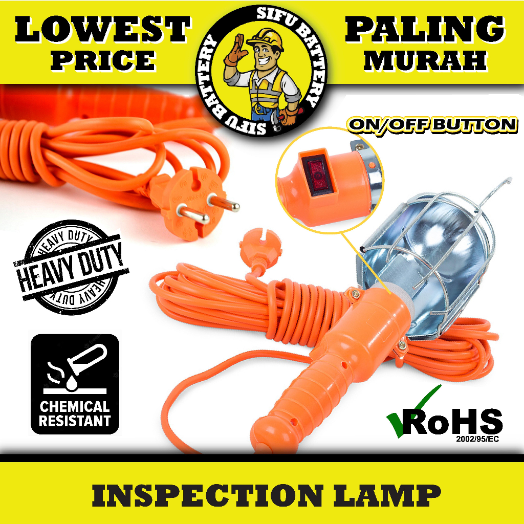 5MTR/10MTR Metal cage E27 hand light work inspection lamp Emergency ...