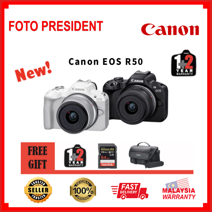 (Canon Malaysia Warranty) Canon EOS R50 Mirrorless Camera + 64GB EXT ...