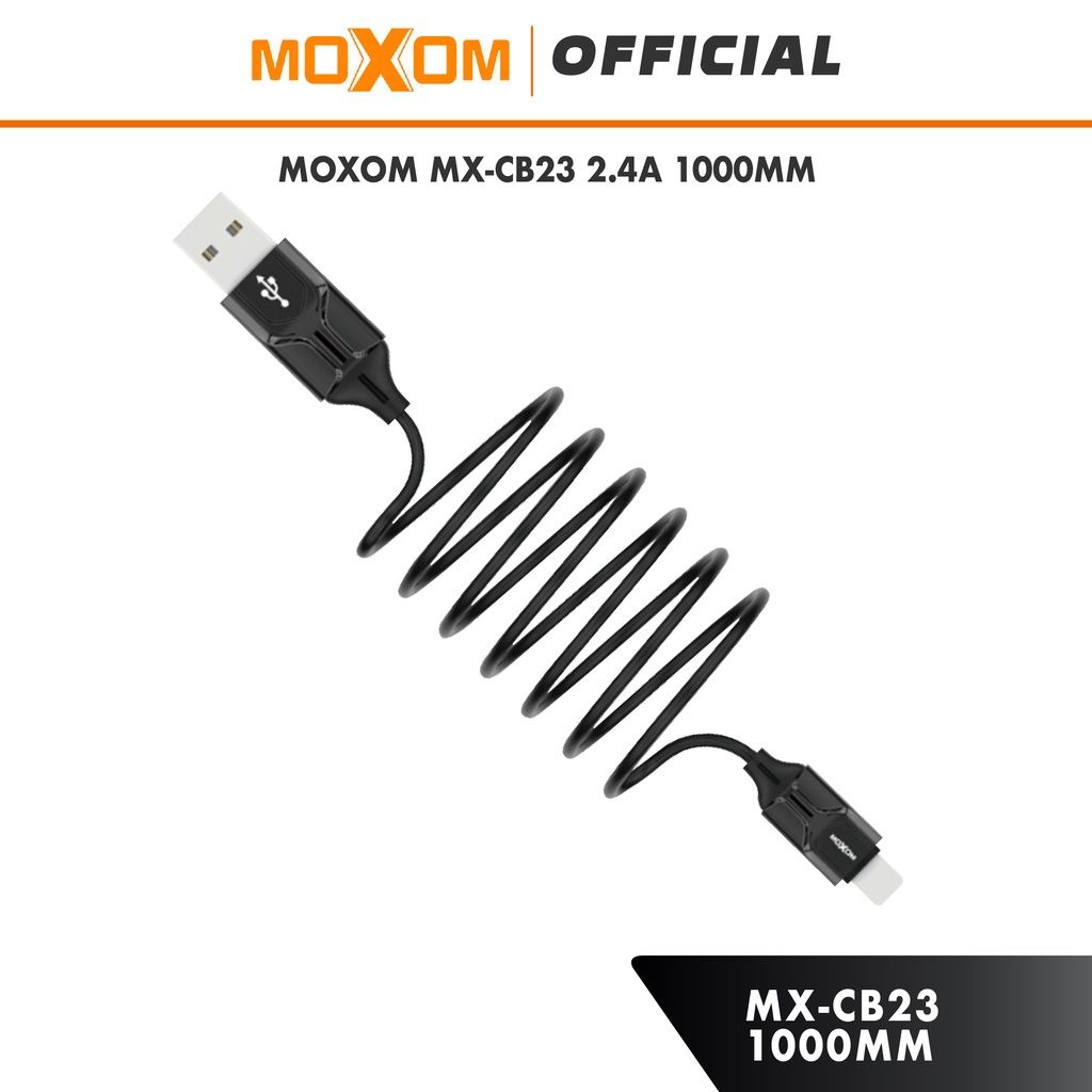 Moxom 2.4A Silicon Fast Charge & Data Transmission Cable - Compatible ...