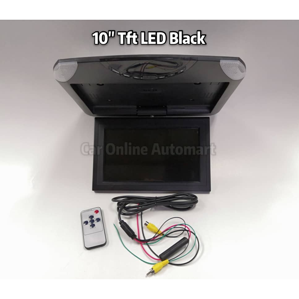 Ultra Thin MP5 10" Car Monitor Roof Ceiling Mount Flip Down TFT LCD ...