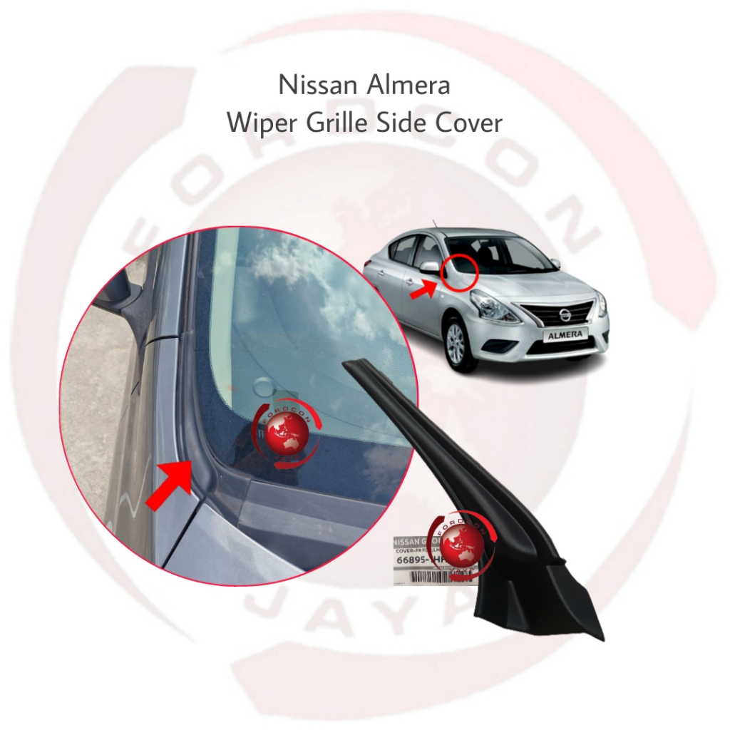 Nissan Almera Wiper Air Grille Side Cover N17L 66894-1HH0C 66895-1HH0C ...