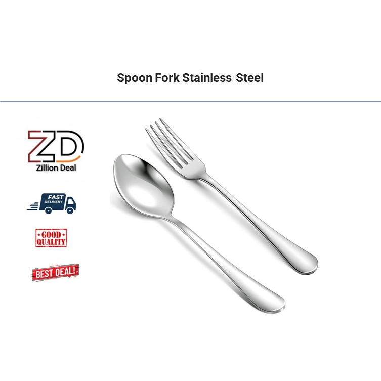 Spoon Fork Stainless Steel | Shopee Malaysia