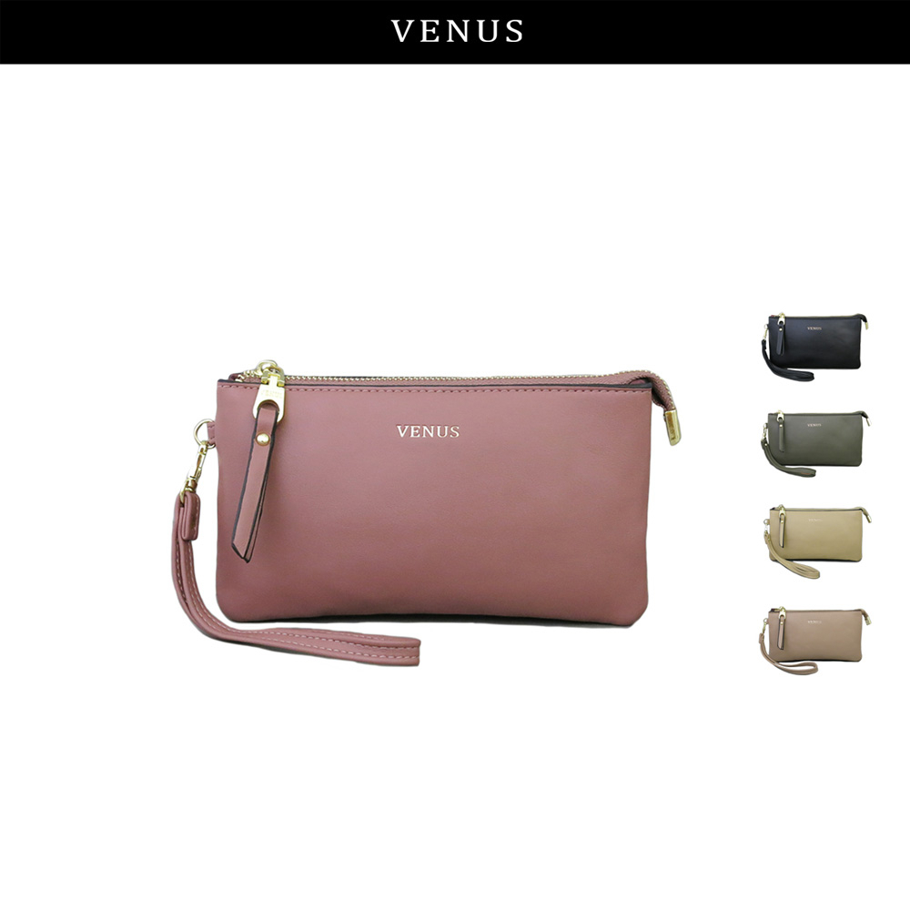 Venus Jaclyn Wristlet Classic Design - Black/Beige/Puce/Yellow/Army ...