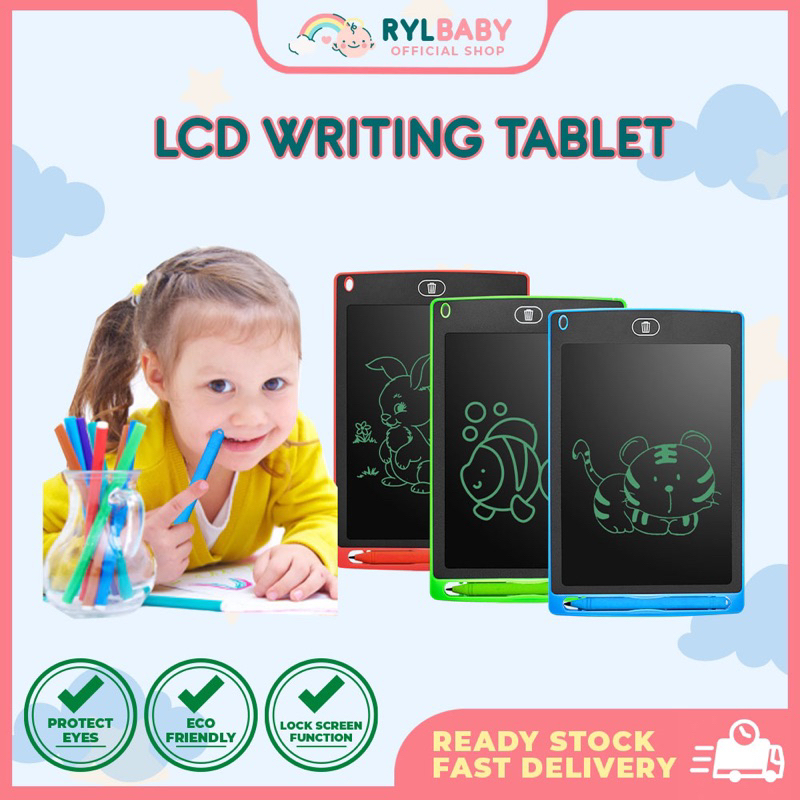 8.5" / 12" LCD Writing Tablet Pad Digital Writing Drawing Tablet Kid ...