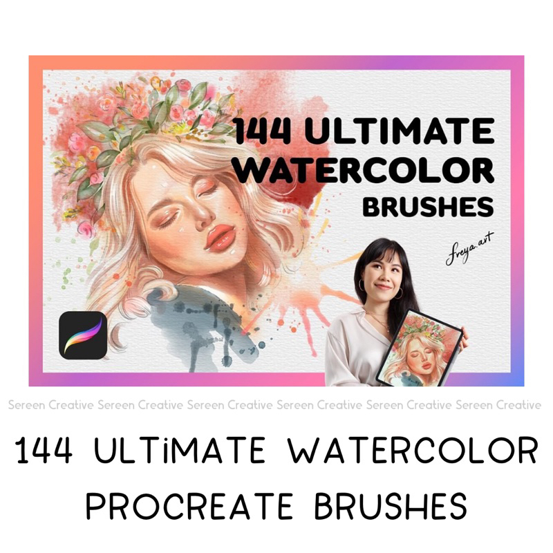 P337 Ultimate Watercolor Brushes for Procreate Freya Art | Shopee Malaysia