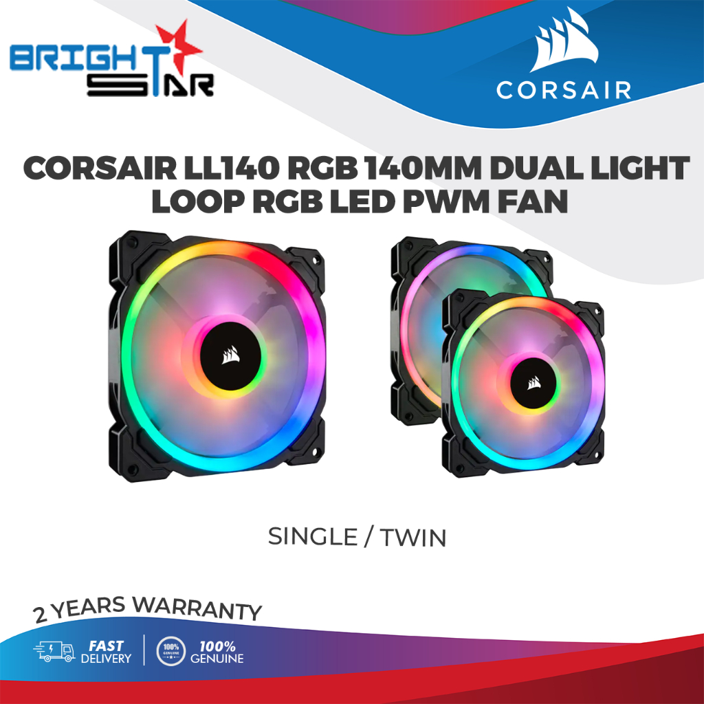 CORSAIR LL140 RGB 140MM DUAL LIGHT LOOP RGB LED PWM FAN | Shopee Malaysia