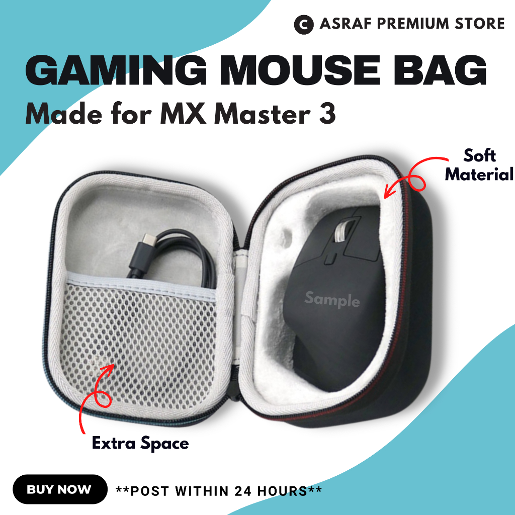[Post 24H, M'sia Stock] Travel Carrying Bag Gaming Mouse Storage Box ...