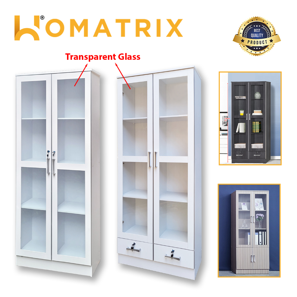 HOMATRIX Display Glass Cabinet Living Room Storage Almari Kaca Rak ...