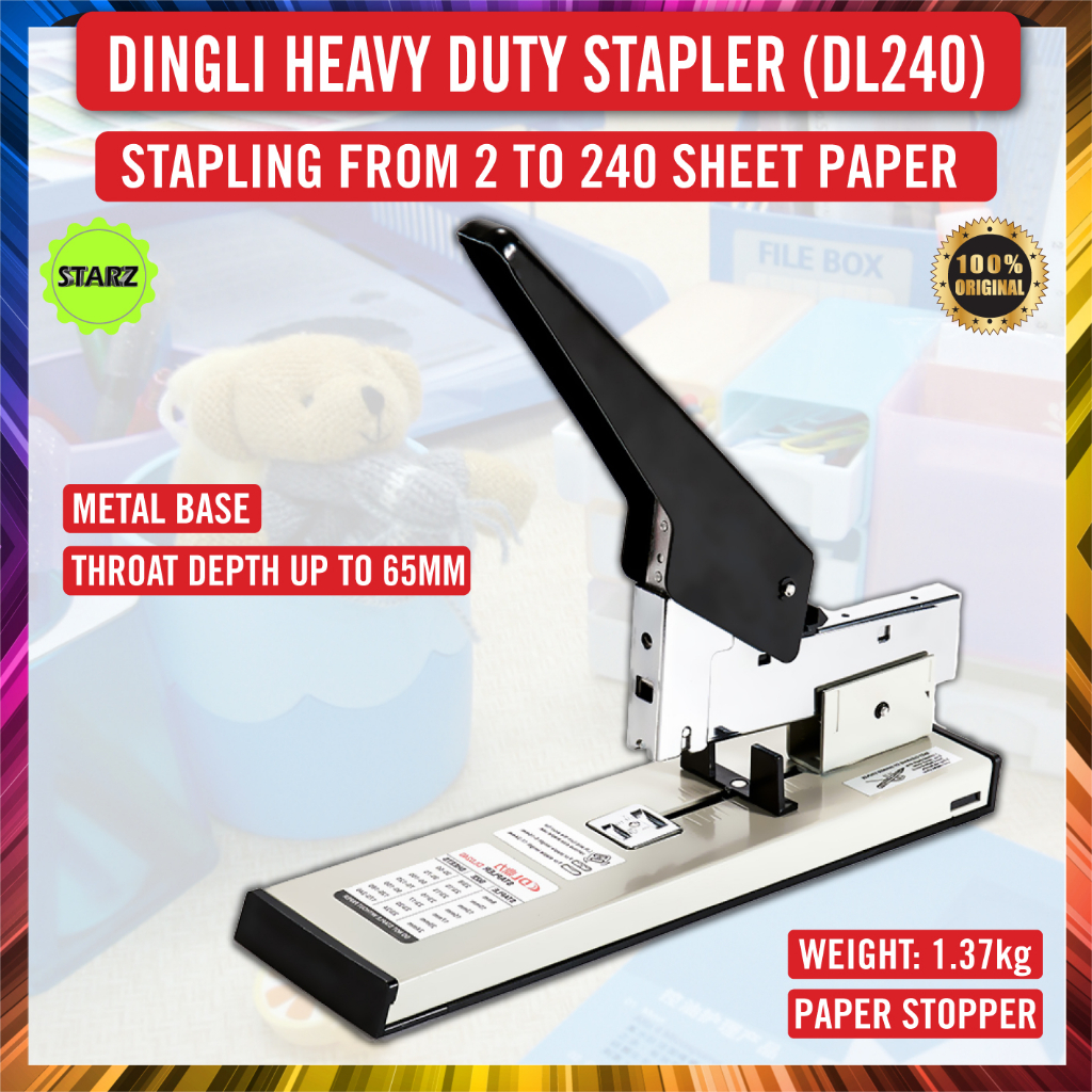 DINGLI Heavy Duty Stapler Binding Up to 240 Sheets / Metal Base ...