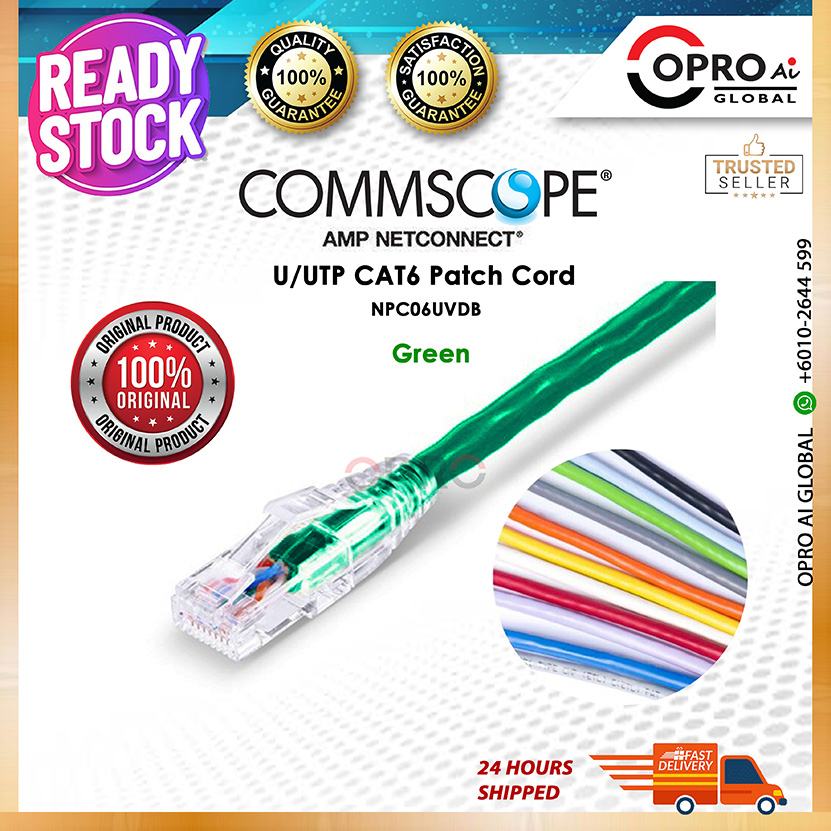 [GREEN] Commscope AMP® Genuine UTP Cable Assembly Cat6 1/2/3 Meter ...