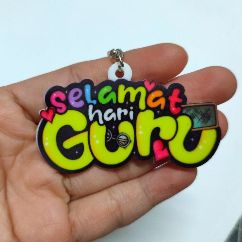 Keychain Wording Hari Guru 2025 Teacher's Day Keychain 2025 | Shopee ...