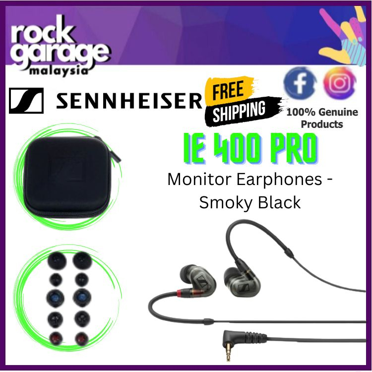 Sennheiser IE 400 Pro Monitor Earphones - Smoky Black/Clear (IE400Pro ...