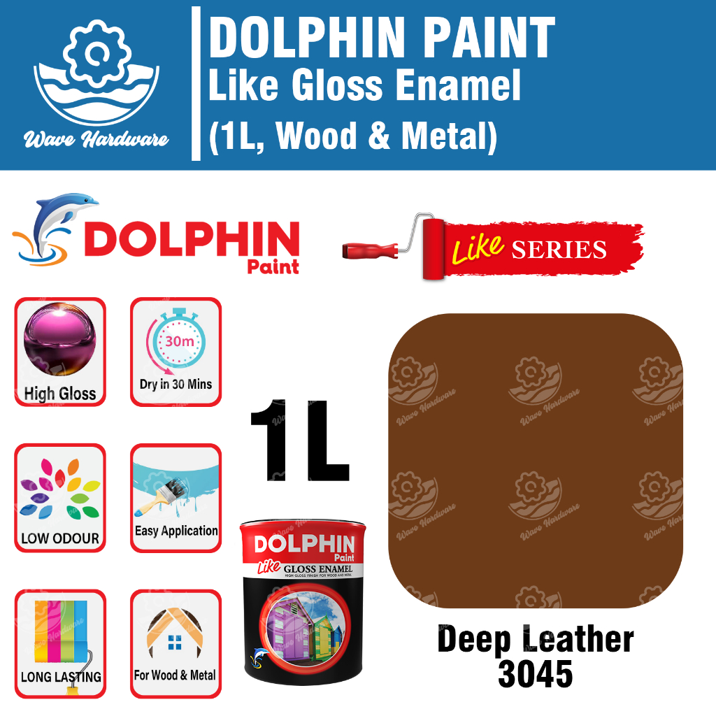 DOLPHIN PAINT Gloss Enamel Like Series Like Gloss 1L (3045 [Deep ...