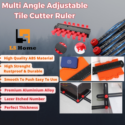 Multi Angle Tile Cutter Adjustbale Folding Ruler Aluminium Measuring ...