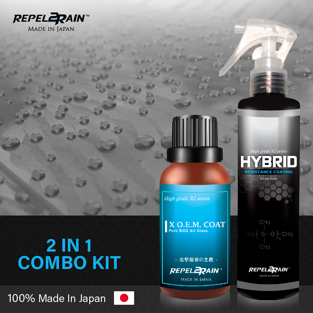 R2R [Combo Kit] Pure SiO2 9H X O.E.M Coating 30ml Non-Solvent and Hybrid Maintenance Coat Spray ...