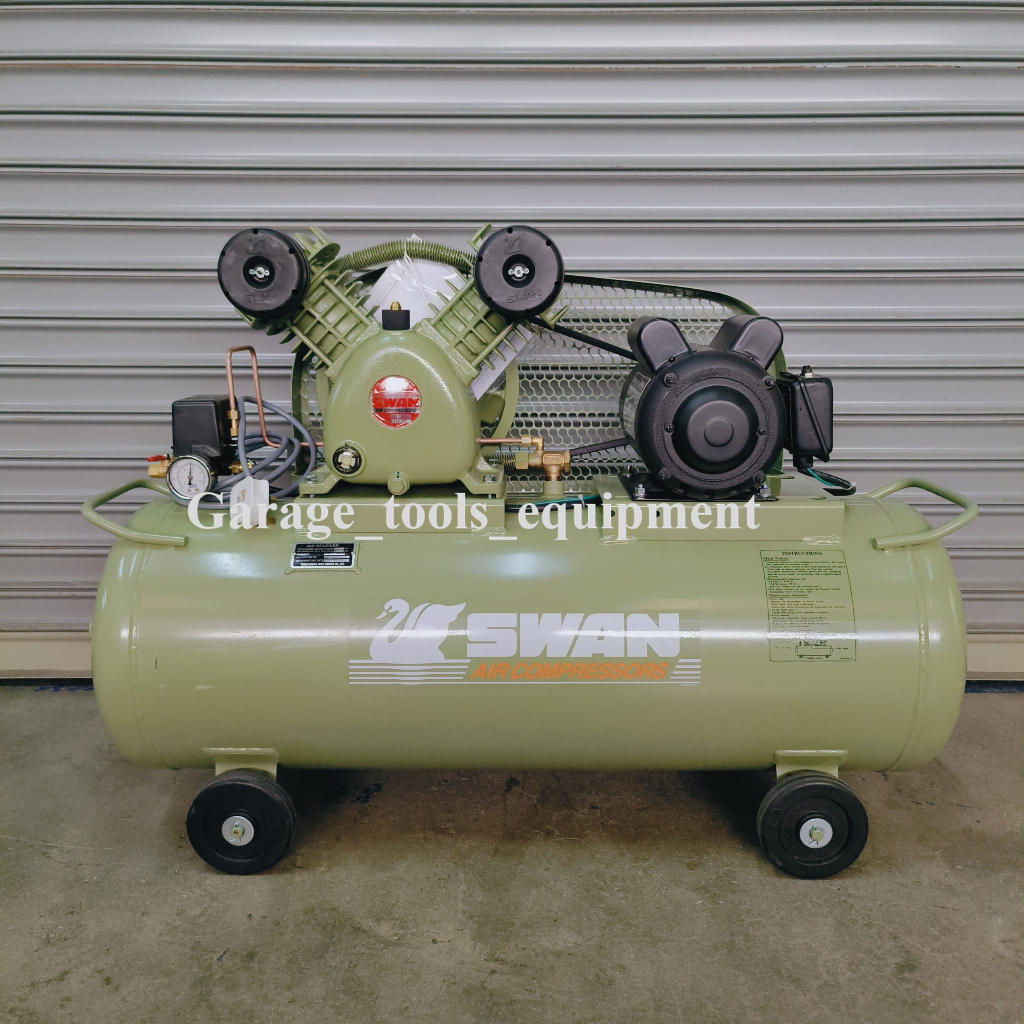 SWAN 2HP Air Compressor | Single Phase | 85L | 700Rpm | 8Bar | With ...