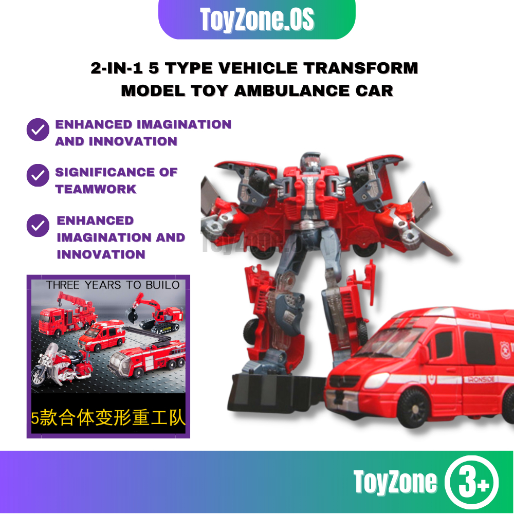 Ambulance Vehicle Transformation Vehicle Transformers Model Toy ...