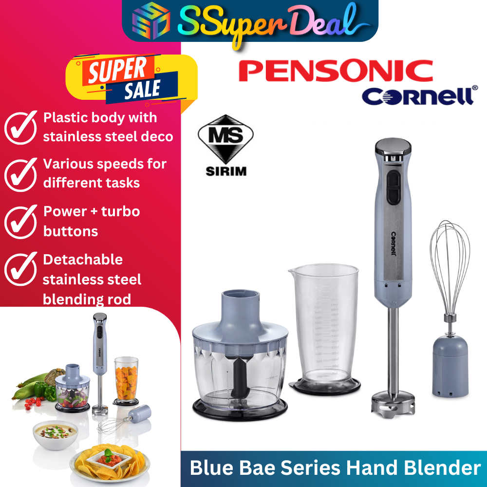 Pensonic Cornell Blue Bae Series Hand Blender | CHB-E6000X | Shopee ...